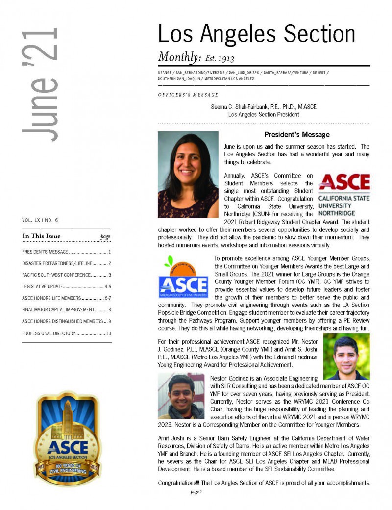 ASCE LA Section | Newsletter